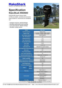 Specification MSD 20D. 30D, 40D, 60D – Mako Shark Diesel Outboard Motors